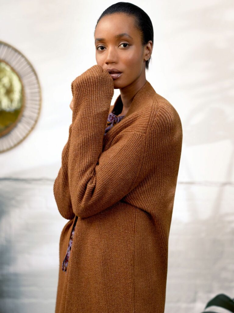 Dlhý kardigán Angie Toffee - Green Butik