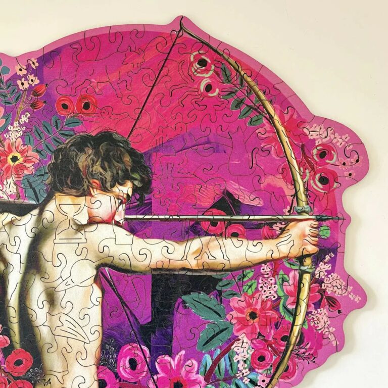 Drevené puzzle Zodiac strelec box - Green Butik