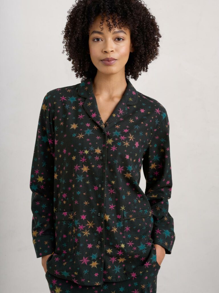 Pyžamo Simple Stars Snow - Green Butik