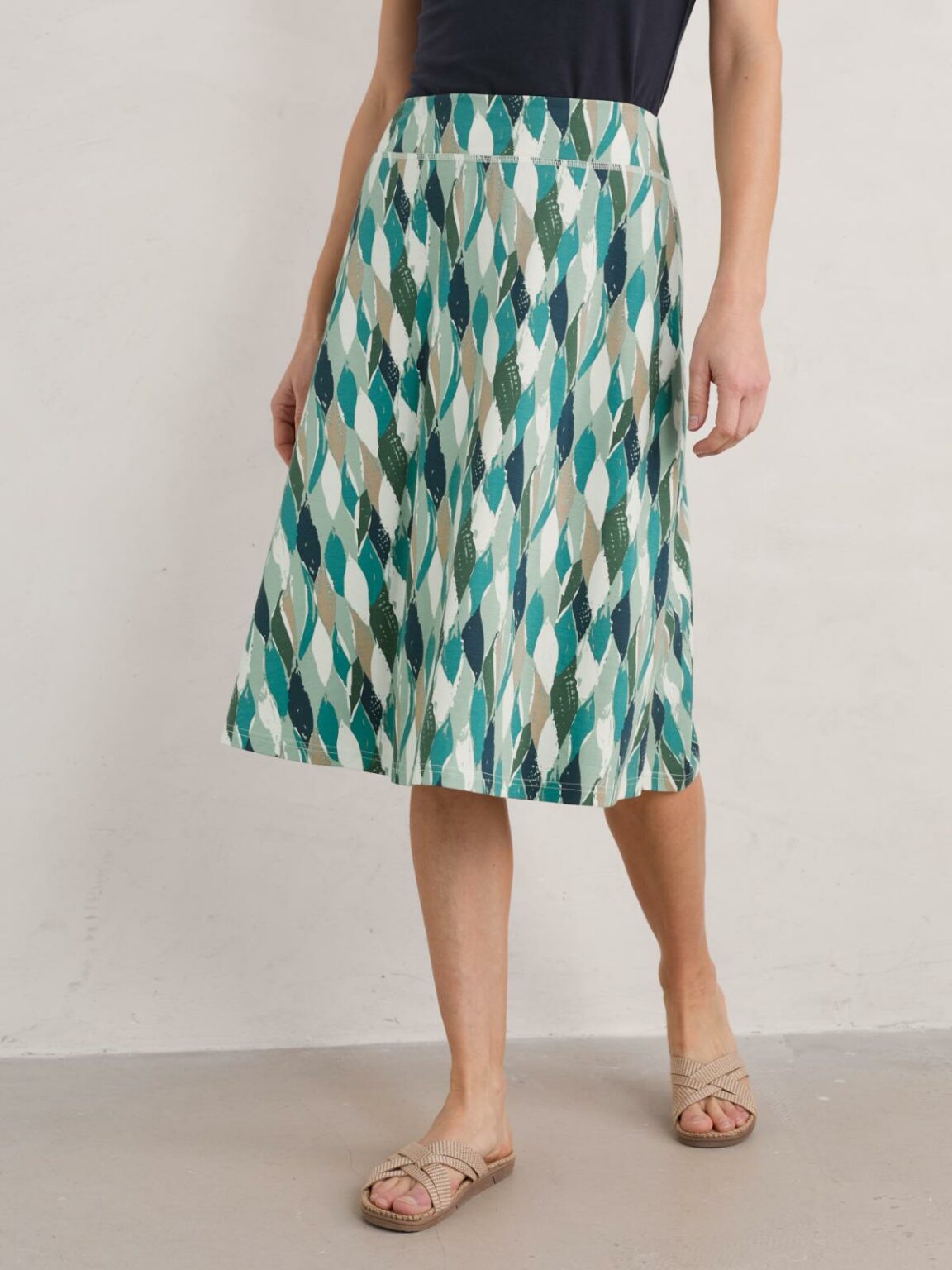 Sukňa Jessica Grace Water Leaves - Green Butik