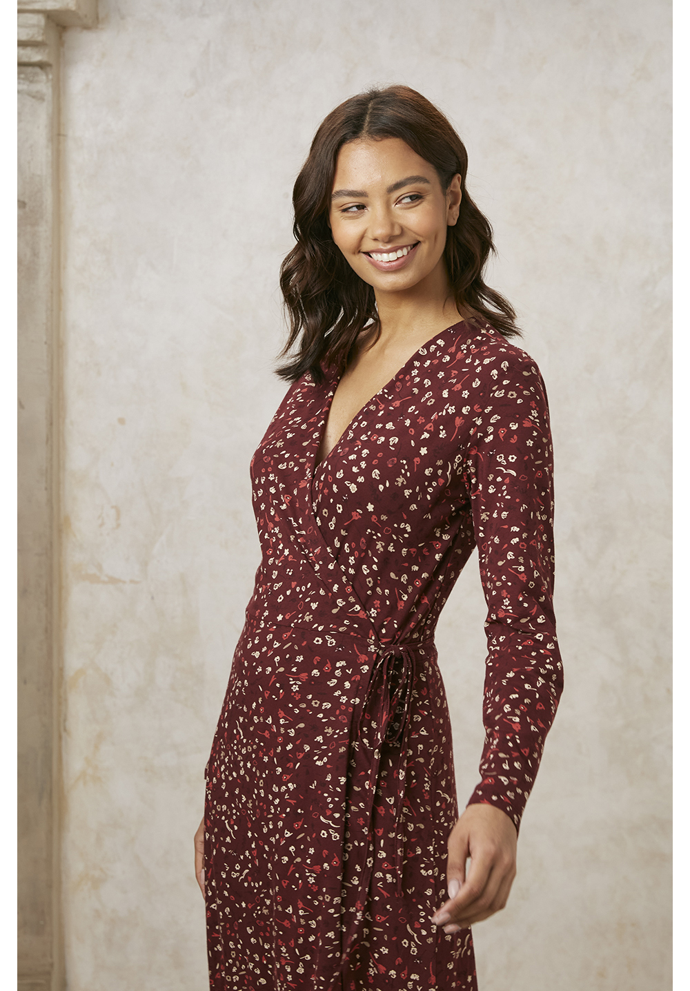 Zavinovacie šaty Mathilde Floral - Green Butik