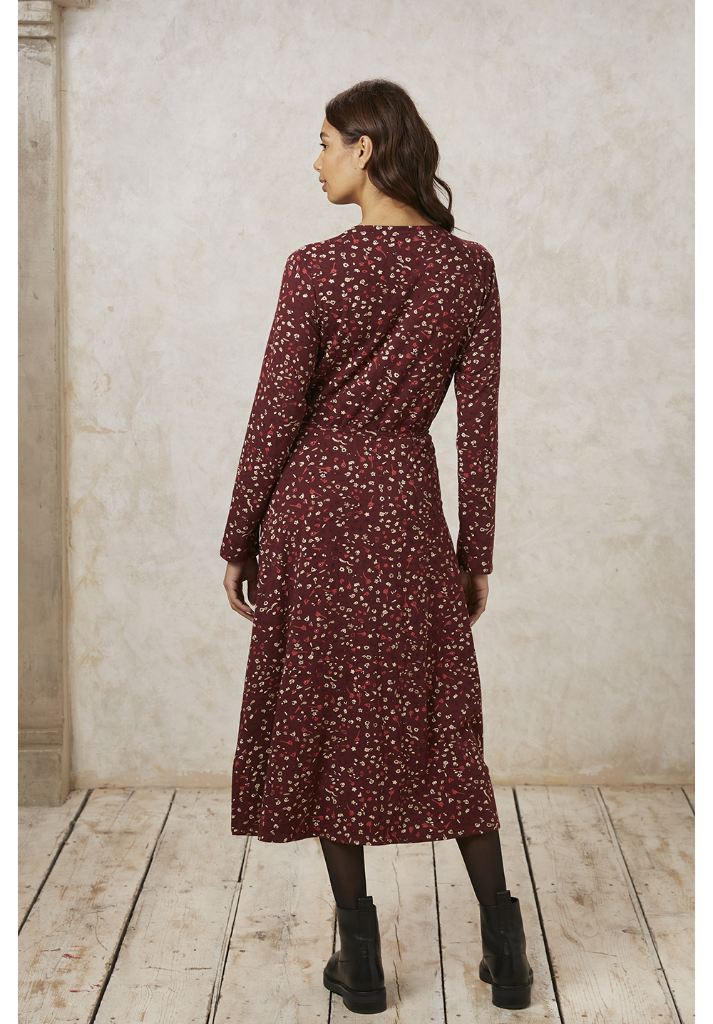 Zavinovacie šaty Mathilde Floral - Green Butik