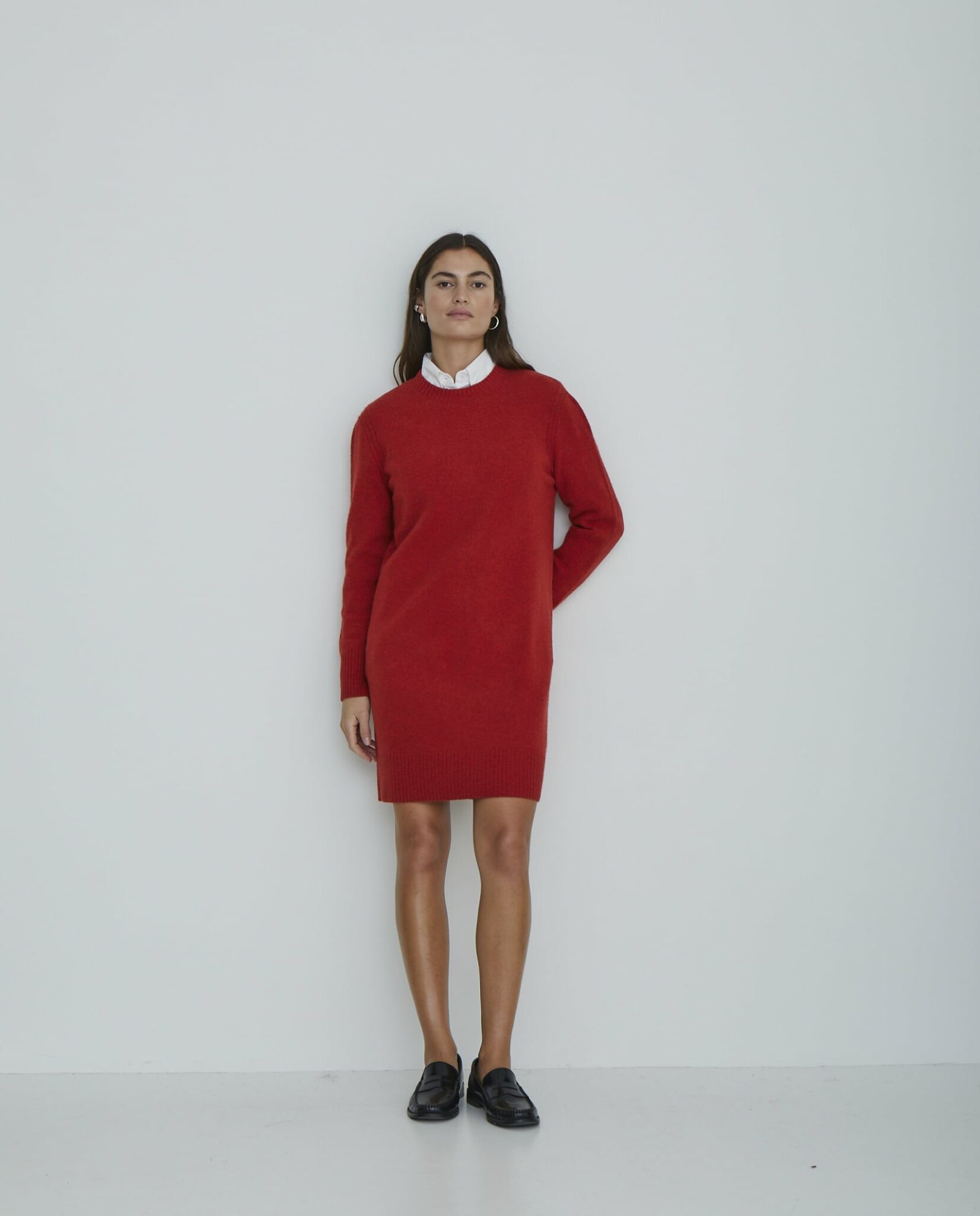 Šaty Daff Long Red - Green Butik