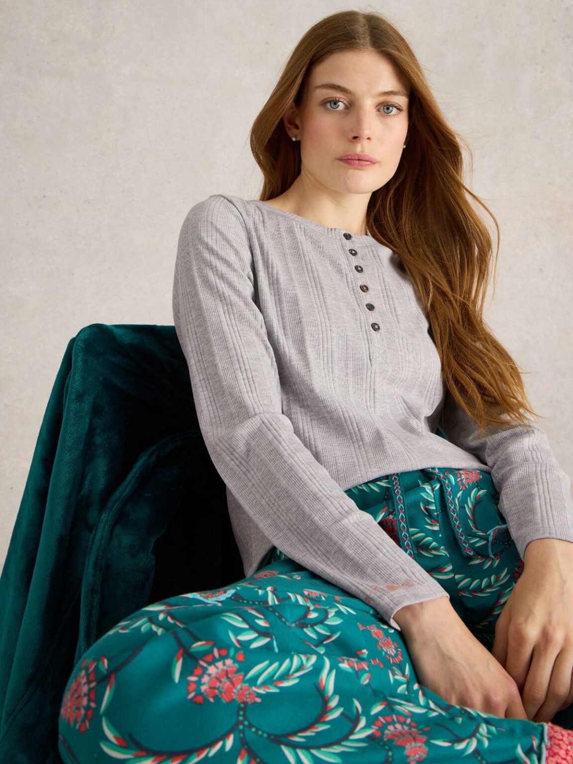 Pyžamový top Hailey Grey - Green Butik